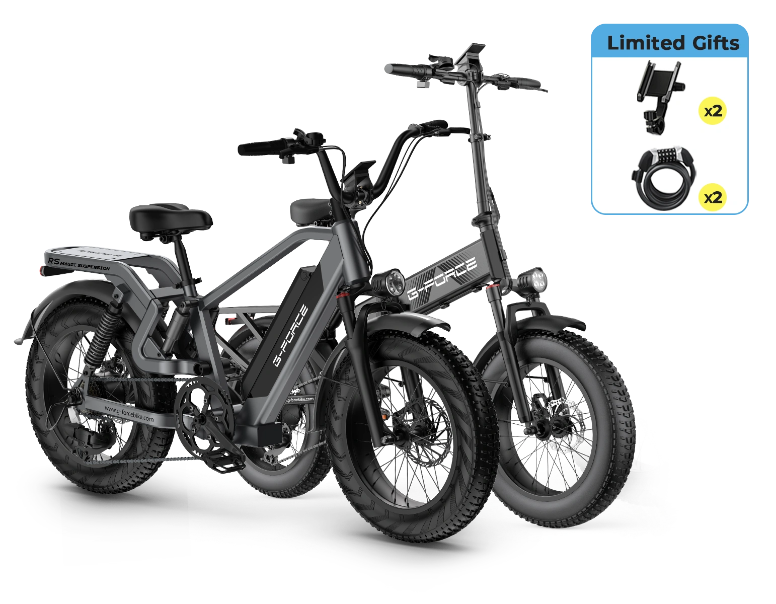 G-Force RS Fat Tire Ebike | 750W All-Terrain Electric Bike with Magic ...